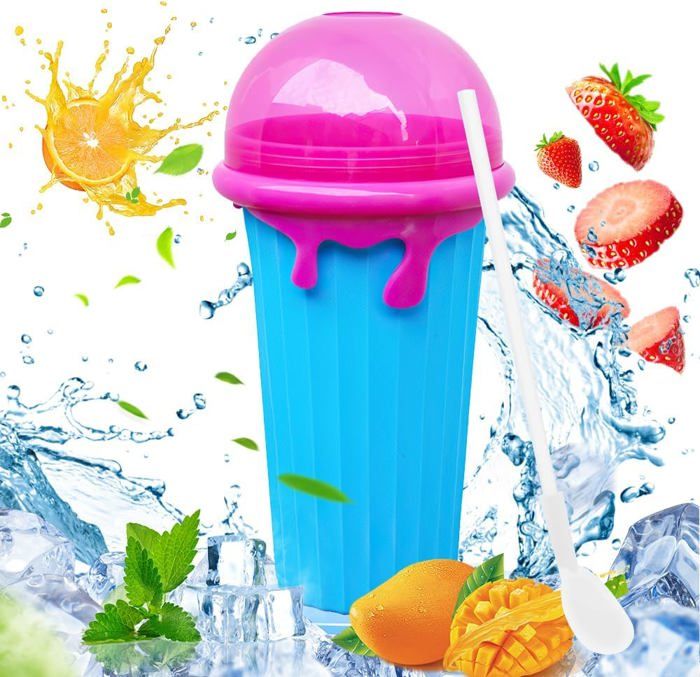 Slushy Cup, 500Ml Slushie Maker Cup Avec Cuillère 2 En 1 Et Paille, Diy ...