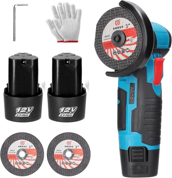 Mini Meuleuse D'Angle Sans Fil,Outil De Meulage Électrique 19500 Tr/Min ...