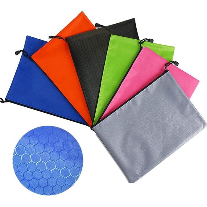 Pochette Document Zip Étanche Plastique 6 Pièces Poche Pour Documents ...