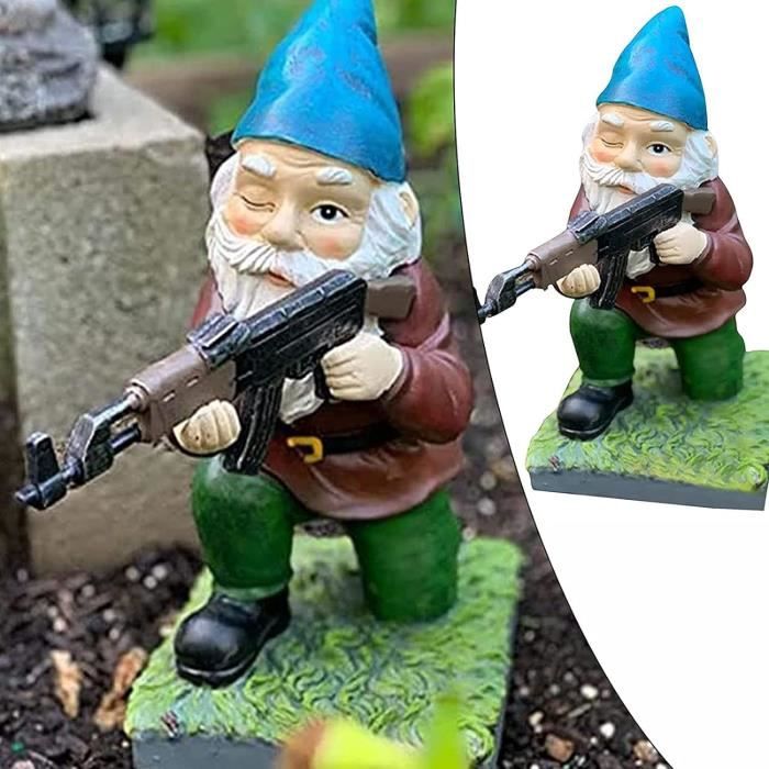 Statue De Nain De Jardin De L'Armée, Nain De Guerre De Jardin, Sculpture Amusante Pour Intérieur ...