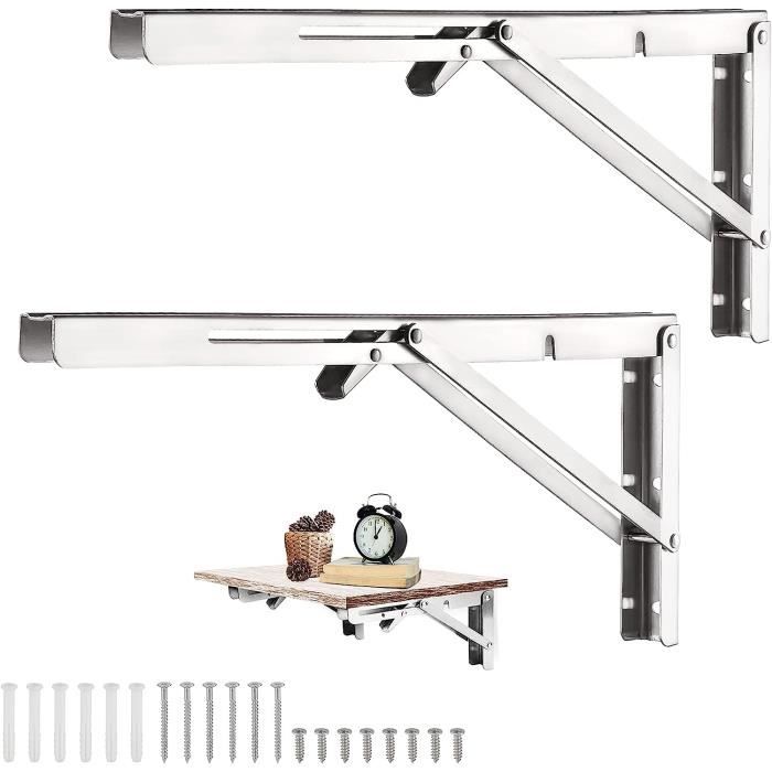 2 Pièces Equerre Rabattable Murale en Acier Inoxydable, 500 x170mm ...