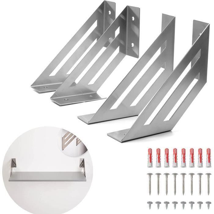 AJW-MAD 4 supports pour étagères d'angle en acier inoxydable supports ...