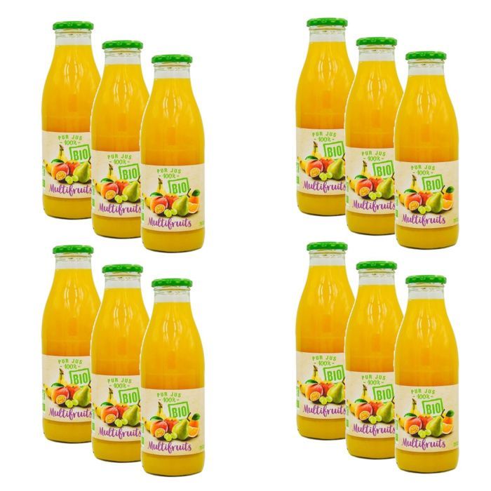 Agidra - Lot 12x Pur jus multifruits BIO - bouteille 75cl - Cdiscount ...