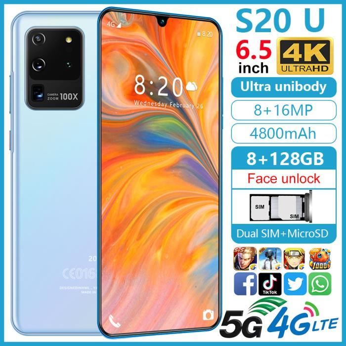 S20u 5G Smartphone Portable débloqué (Ecran 6,5 pouces -128G blanc ...