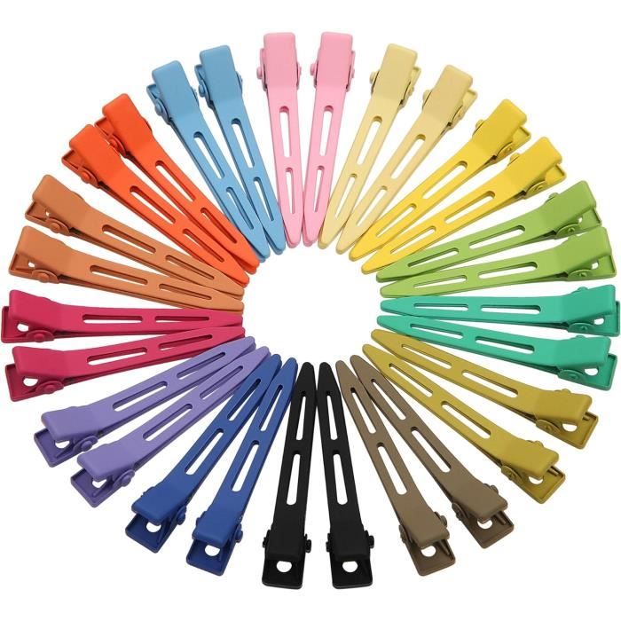 40 Pièces Pince Cheveux Métal Pince Crocodile Cheveux Alligator ...