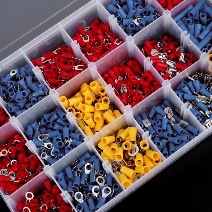 EJ.life Sertissage de fil électrique Fil électrique à Sertir, 1200 Pièces de Borne de Fil ...