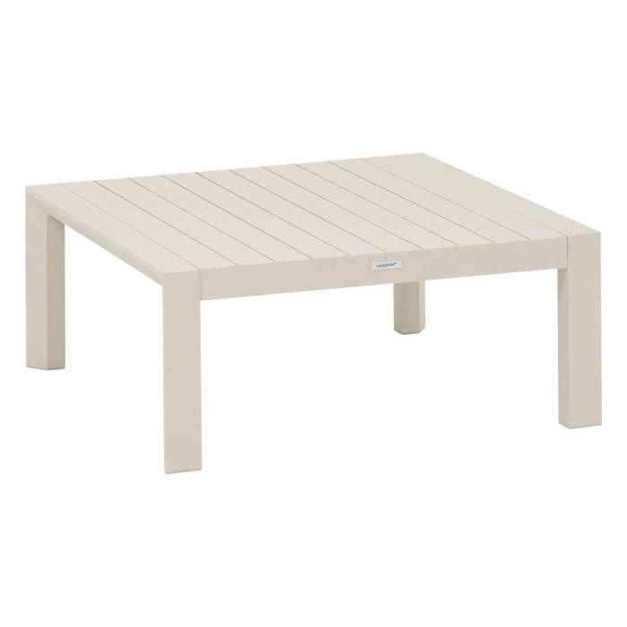 Table basse de jardin carrée "Évasion" argile en aluminium traité en ...