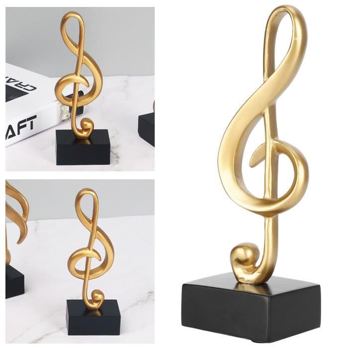 Statue de note de musique - HURRISE - Résine synthétique - Doré - 5,8 x ...