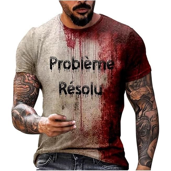 T-Shirt Halloween - Problème Résolu - Homme - Polyester - Manches ...