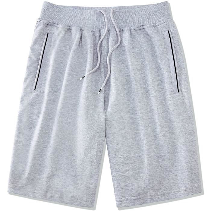 Shorts pour Hommes Short de Jogging de Course Casual avec Zip Porkets ...