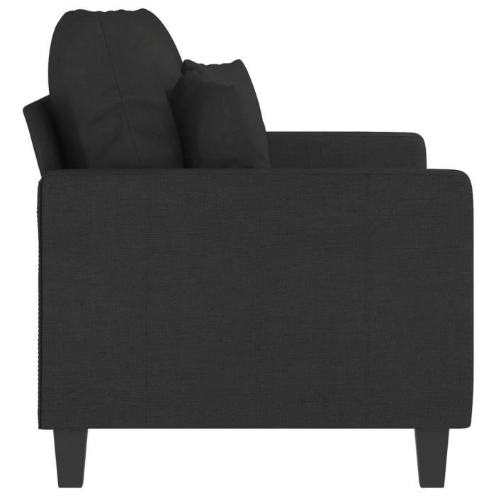 KIT Canapé à 2 places Noir 120 cm Tissu - SALALIS - MPW17648 ...