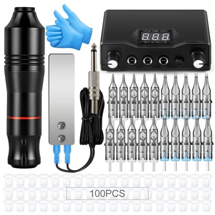 Kit De Tatouage Rotary Tatouage Machine Stylo Pro Alimentation avec ...