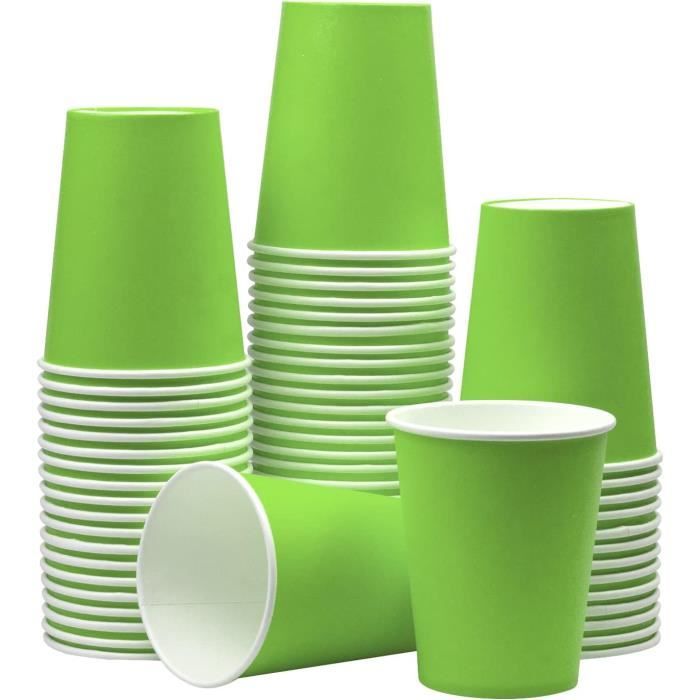 Lot De 60 Gobelets Jetables En Carton Vert Pour Fête De Mariage, Pique ...