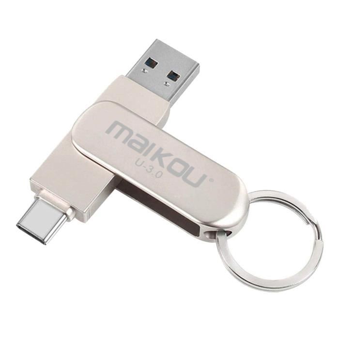 128G Clé USB 3.0 Clef USB Type C Mémoire de Stockage Externe USB Memory ...
