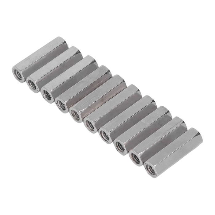 LIA Écrou d'accouplement hexagonal 10 pièces ensemble d'écrous d'accouplement hexagonaux ...