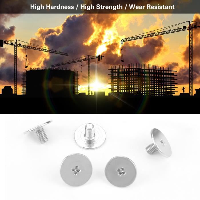 Zerone vis mécanique 100 pièces M3 vis de machine en acier au carbone ...