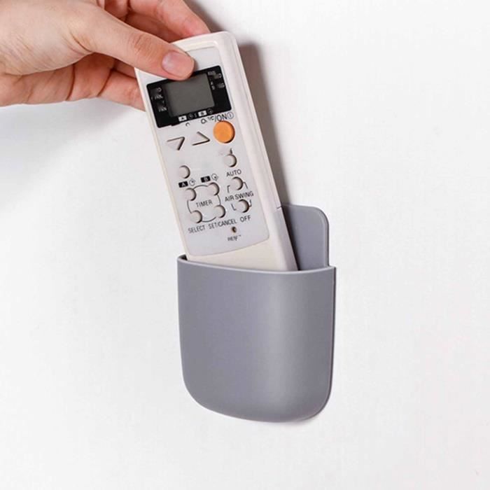 Support mural pour télécommande - ZJCHAO - Boîte de rangement - Gris ...