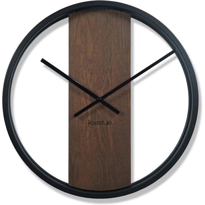 Horloge Murale LOFT Ovale, en métal, 3D, XXL, Moderne, sans Bruit de ...