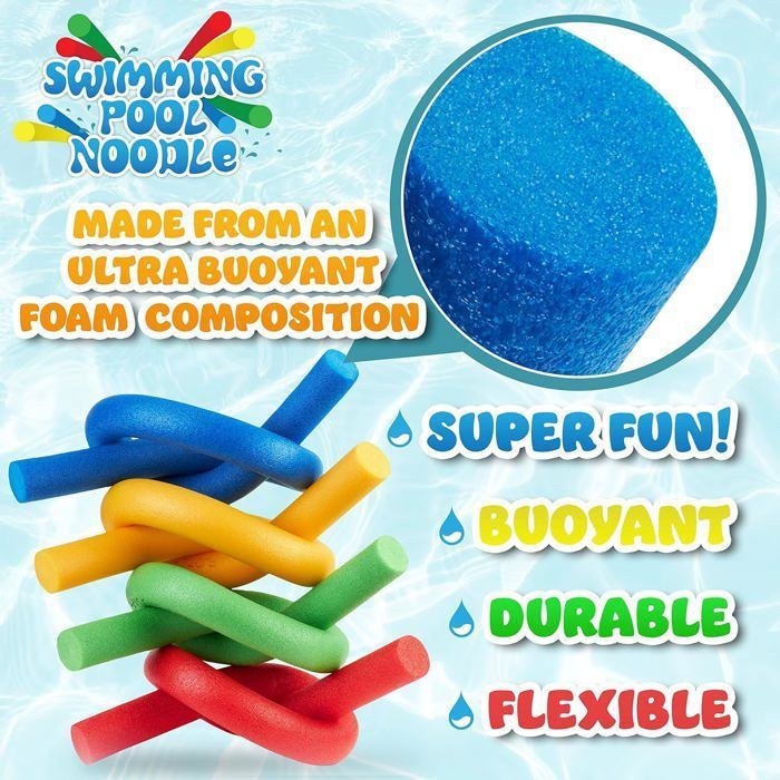 Lot de Frites de Piscine en Mousse - Noodles Flotteurs Jouets pour ...