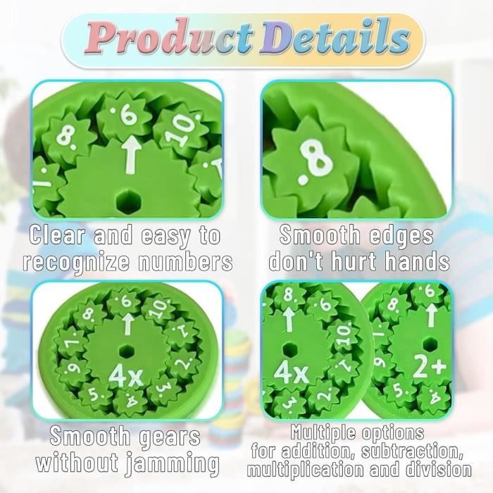 Math Fidget Spinners, 9Pcs Spinners Mathématiques Fidget Math Jouet ...