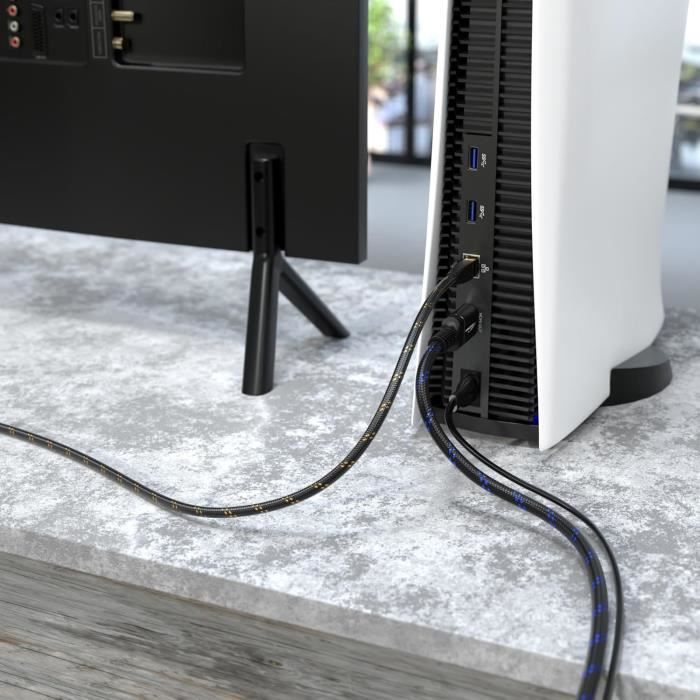 \ Câble Ethernet Cat7 avec triple blindage ultra-sécurisé et gaine en ...