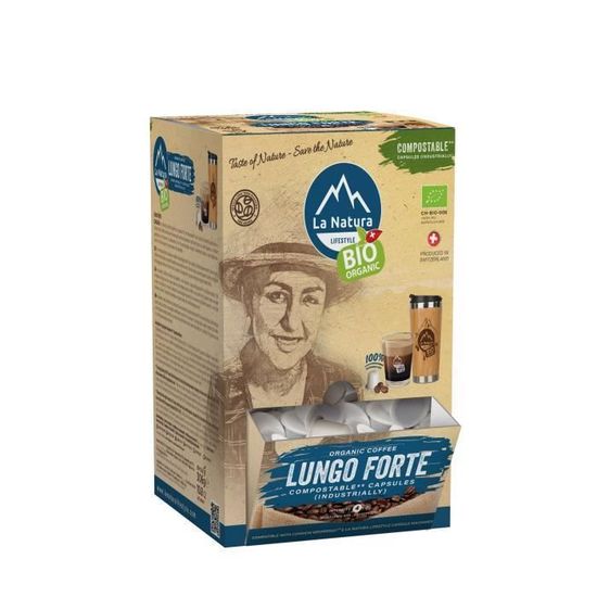 La Natura Lifestyle Capsules de café Lungo Forte Supebox BIO (100x ...
