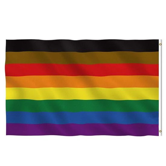 Drapeau Lesbian Gay Parade Rainbow Genderfluid Drapeau en polyester 90X150CM Drapeaux fierté ...