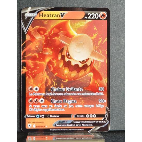 Carte Pokémon Heatran V 220 PV 025-189 EB10 - Astres Radieux NEUF FR ...