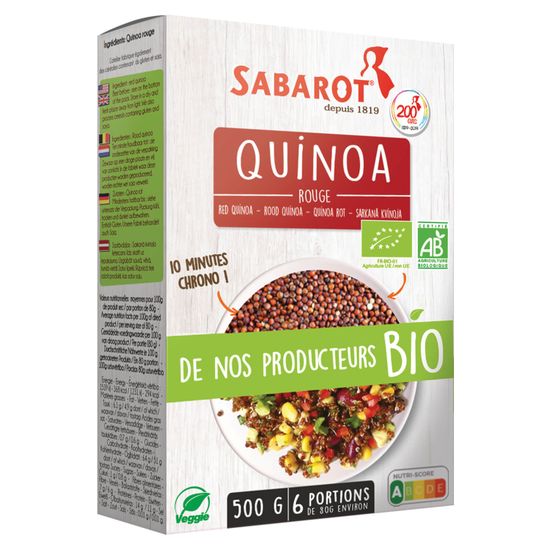 Quinoa rouge bio paquet de 500g Sabarot - Cdiscount Au quotidien