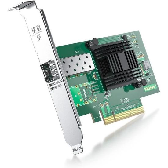 10Gb Pcie Carte Réseau X520-Da1-82599En Chip, 10 Gigabit Ethernet Pci Express X8 Lan Adapter ...