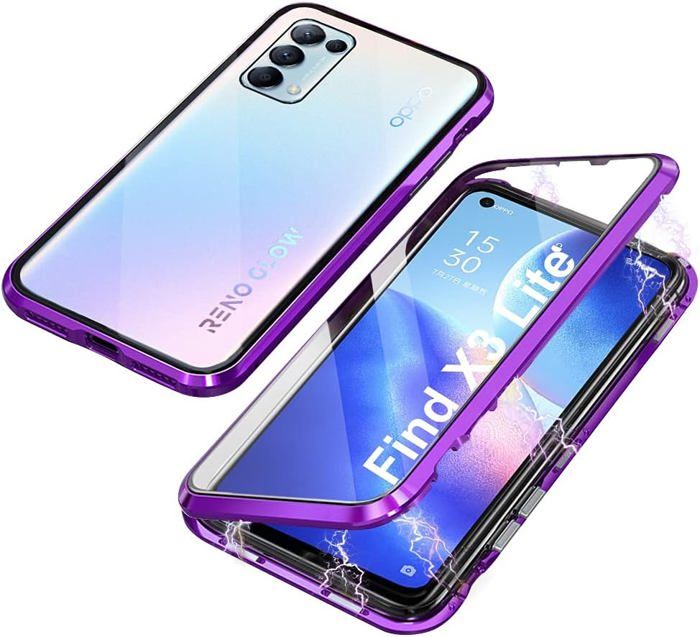 Coque Magnétique pour OPPO Find X3 Lite 5G, Design Armoire, Aluminium ...