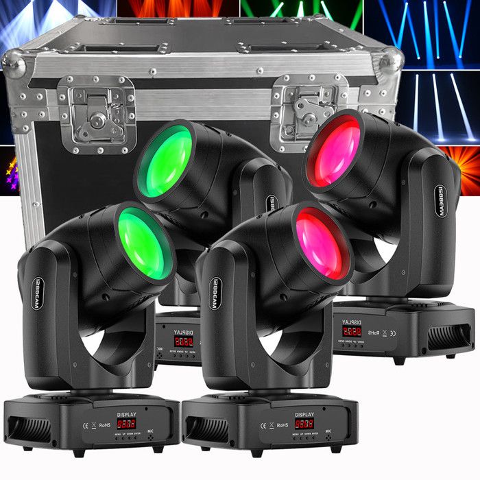 UKing 230W Lyre LED RGBW DMX512 Beam 8 GOBO 18 Prisme Avec Panneau ...