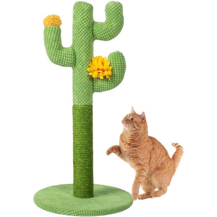 Arbre à chat - AMOUNE - Cactus - 60 cm - Bois - Multifonctionnel ...