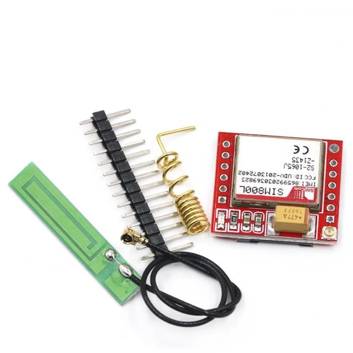 Avec une antenne - Module GSM SIM800L GPRS le plus petit, carte micro ...