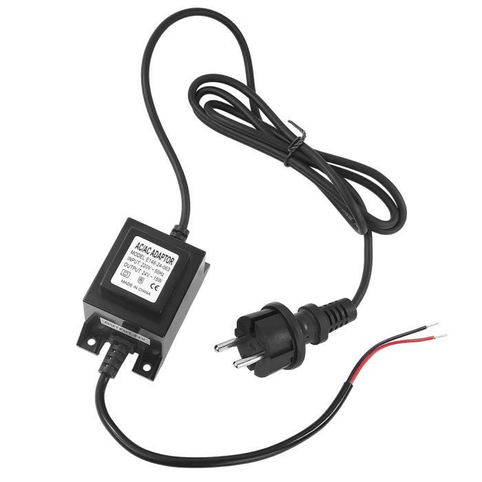 Transformateur Led 12V-24V, 1.5M 220V Extérieur Étanche Alimentation Led Driver, Ip68 ...