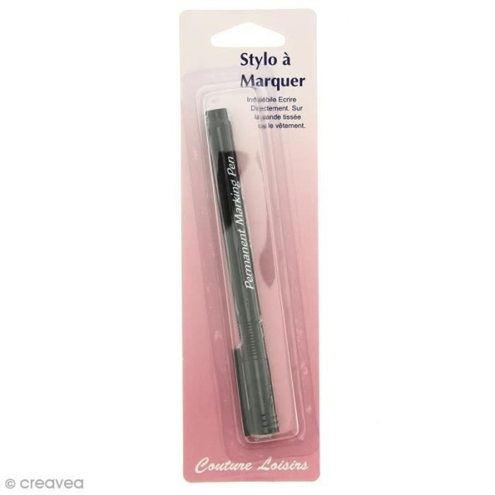 Stylo à marquer - COUTURE LOISIRS - Noir - Indélébile - Feutre ...