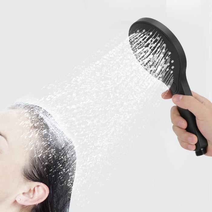 EJ.life douchette Pommeau de douche à main, douche à main noire mate à ...