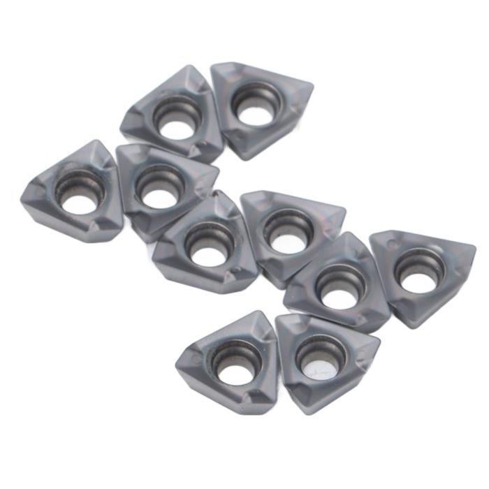 EJ.life Insertion de tournage 10 pièces tournant Insert carbure cémenté tour Cutter fraisage CNC ...