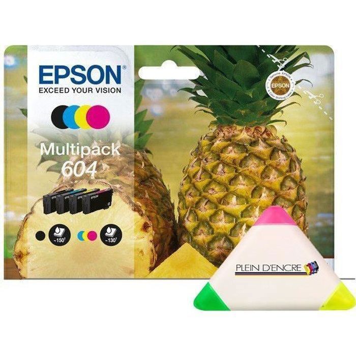 Multipack 4 cartouches d’encre Epson 604 pour imprimante Epson WF 2950 ...