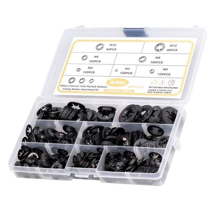 Rondelles plates Starlock 680pcs Rondelles Starlock Kit D'assortiment ...