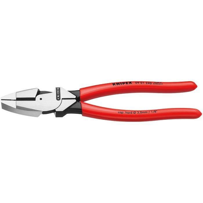 Pince universelle pour câbles - KNIPEX - 09 01 240 SB - Acier ...