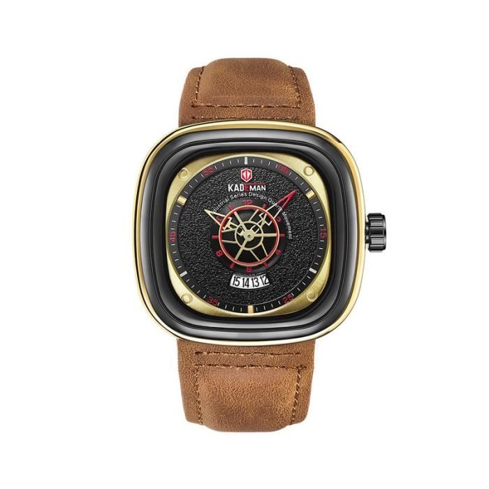 Montre Connectée KADEMAN Mode Écran Carré Calendrier Montre À Quartz ...