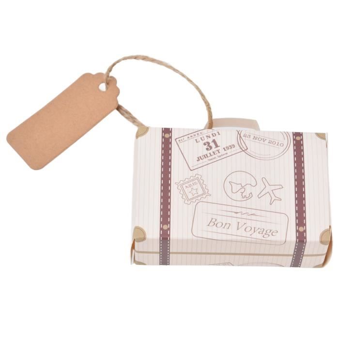 Qiilu boîtes à faveurs de valise Mini Boîtes à Bonbons Valise de , Sac ...