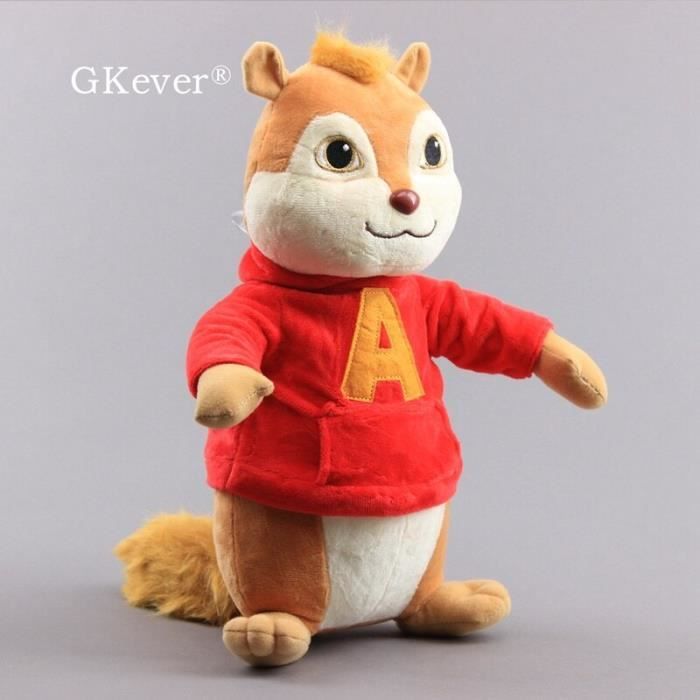 Peluche - Alvin et les Chipmunks - 25 cm - Marron - Mixte - Pour enfants à partir de 3 ans ...