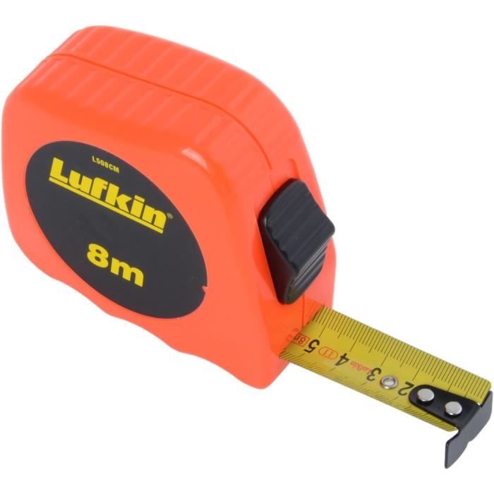 L508CM Mètre Ruban 8m - 25mm Série 500, Avec Boîtier En ABS Hi-Viz Résistant Aux[S120 ...