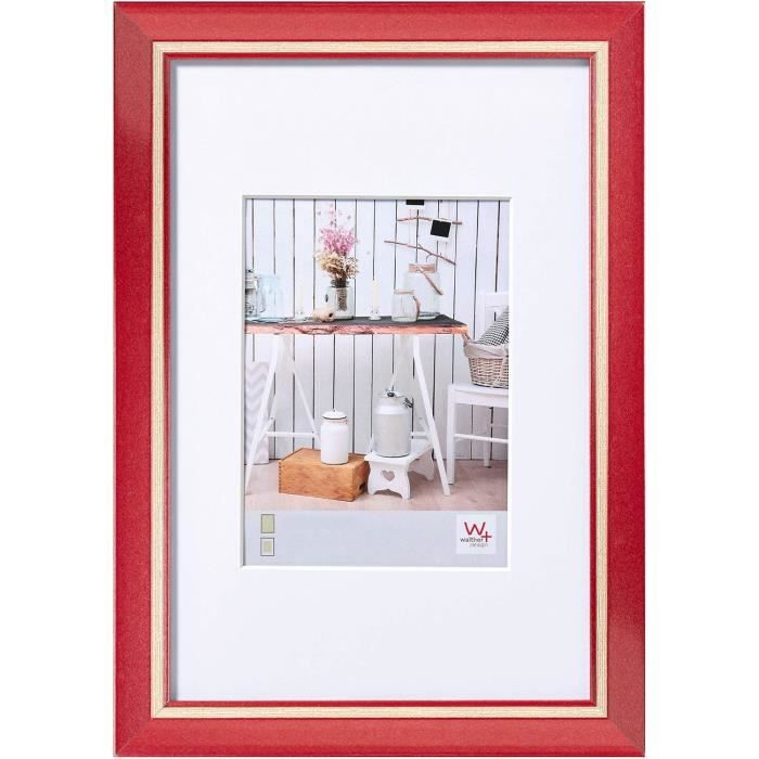 Cadre Photo Rouge 24 X 30 Cm Avec Passe-Partout, Cadre Design Chalet ...