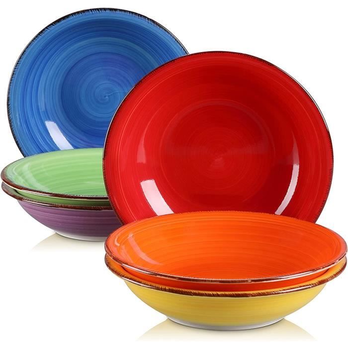 Vancasso Série Bonita, 6 pièces Assiette Creuse à Soupe en Céramique ...