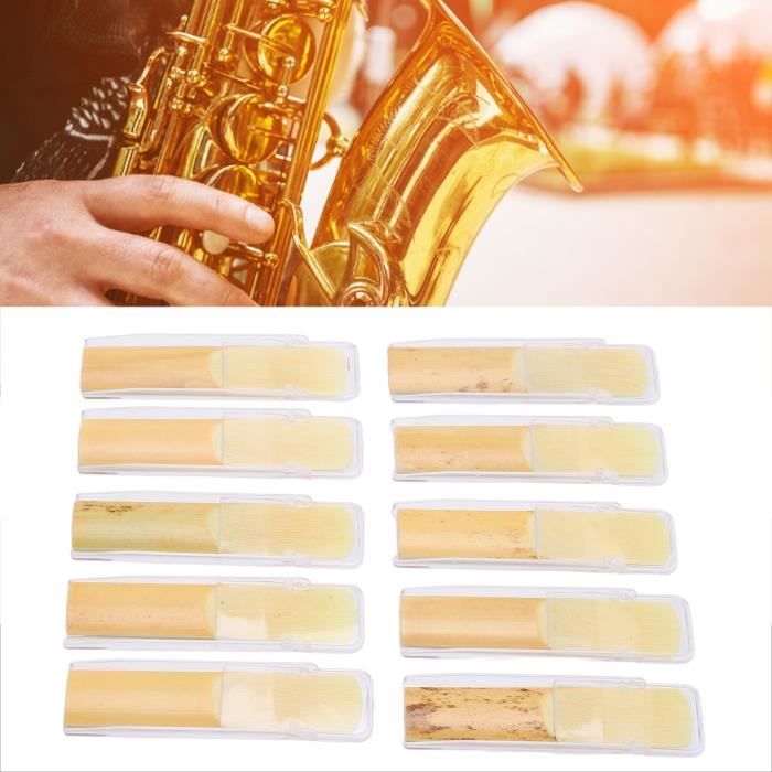 Vvikizy Ensemble d'anches de saxophone 10pcs anches de saxophone alto 2 ...