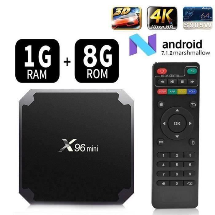 TV Box-X96mini Android 712 Décodeur Stream tv Box avec Amlogic S905W ...