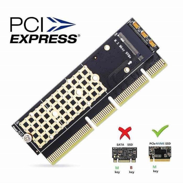 CS-06884-adaptateur M.2 NVMe SSD vers carte PCIe M2 Key. pilote avec ...